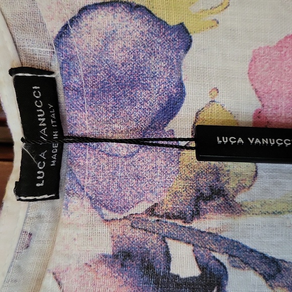 Luca Vanucci | Tops | Nwt Italian Linen Shortsleeved Tunic With Pockets ...